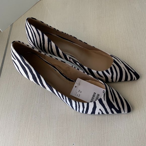 H&M | Shoes | Nwt Hm Suede Zebra Kitten Heel Pumps | Poshmark